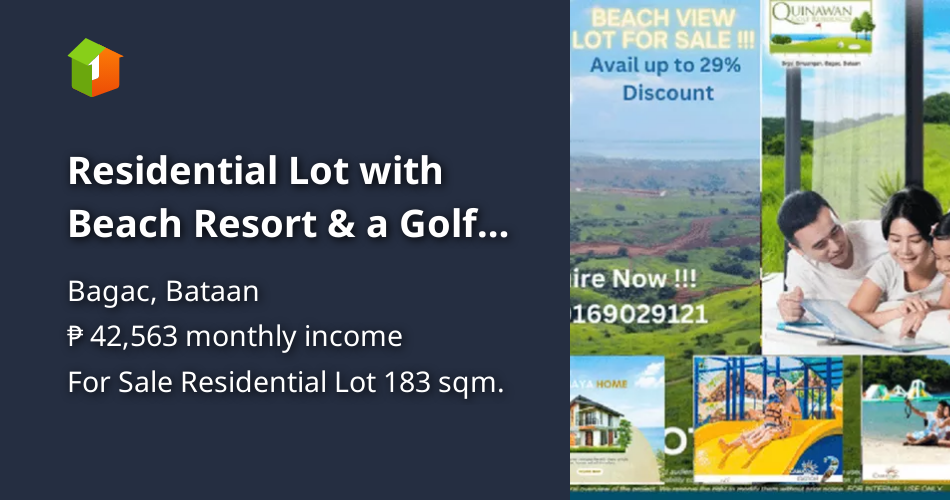 Residential Lot with Beach Resort & a Golf Course For Sale [Lots 🚜 ...