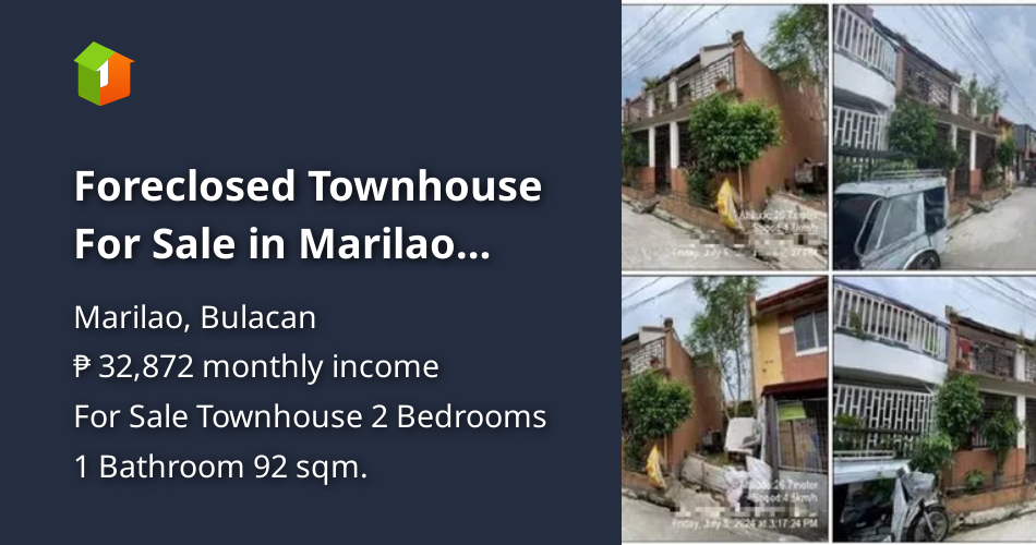 Foreclosed Townhouse For Sale in Marilao Grand Villas, Marilao Bulacan ...