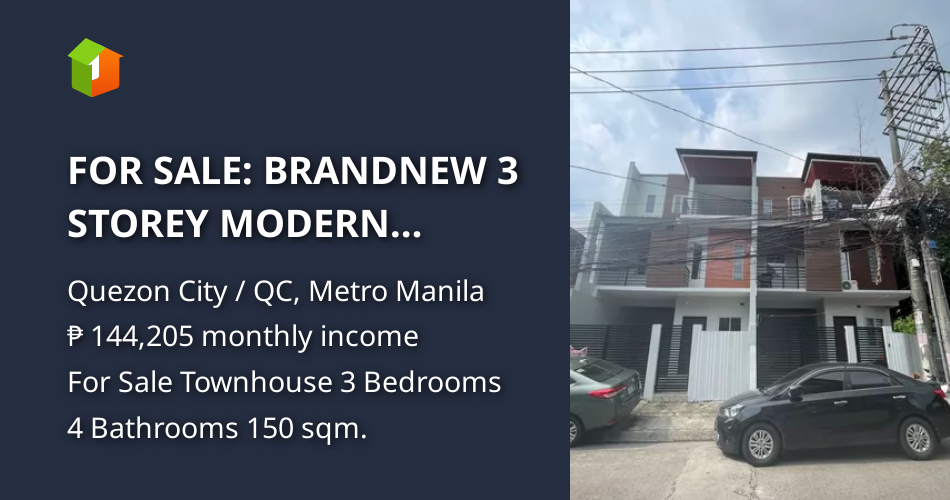 FOR SALE: BRANDNEW 3 STOREY MODERN TOWNHOUSE IN DEL-NACIA VILLE 4 SAUYO ...