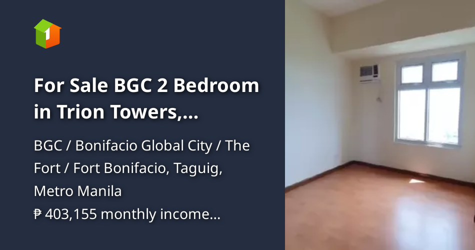 For Sale BGC 2 Bedroom in Trion Towers, Bonifacio Global City [Condos 🏙 ...