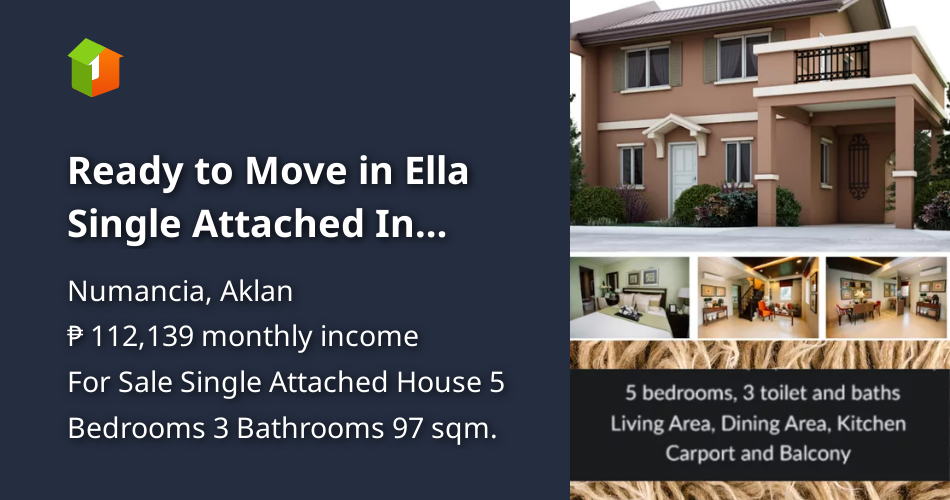 Ready to Move in Ella Single Attached In Numancia Aklan [Houses and ...