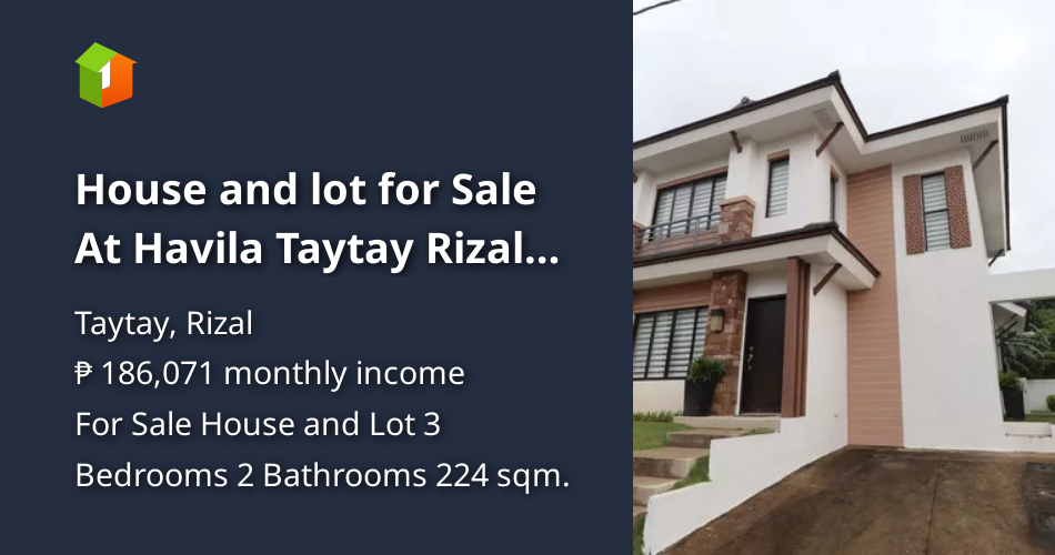 House and lot for Sale At Havila Taytay Rizal Vivaldi Unit PH2053 ...