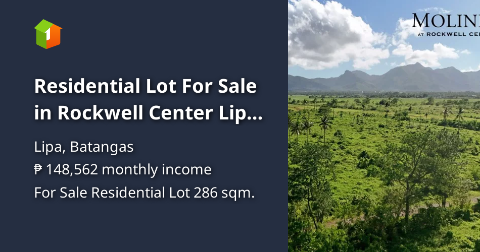 Residential Lot For Sale in Rockwell Center Lipa Batangas [Lots 🚜 ...