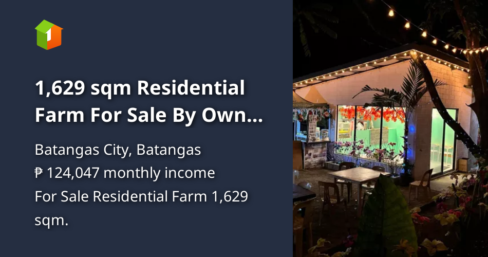 1,629 sqm Residential Farm For Sale By Owner in Batangas City [Lots 🚜 ...