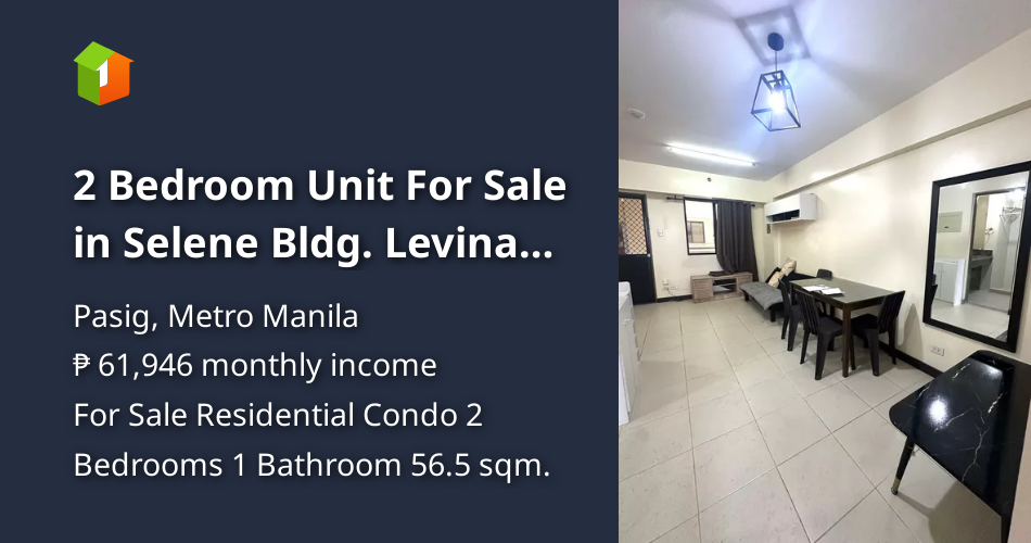 2 Bedroom Unit For Sale in Selene Bldg. Levina Place, Pasig City! [Condos 🏙️] (July 2025) in ...