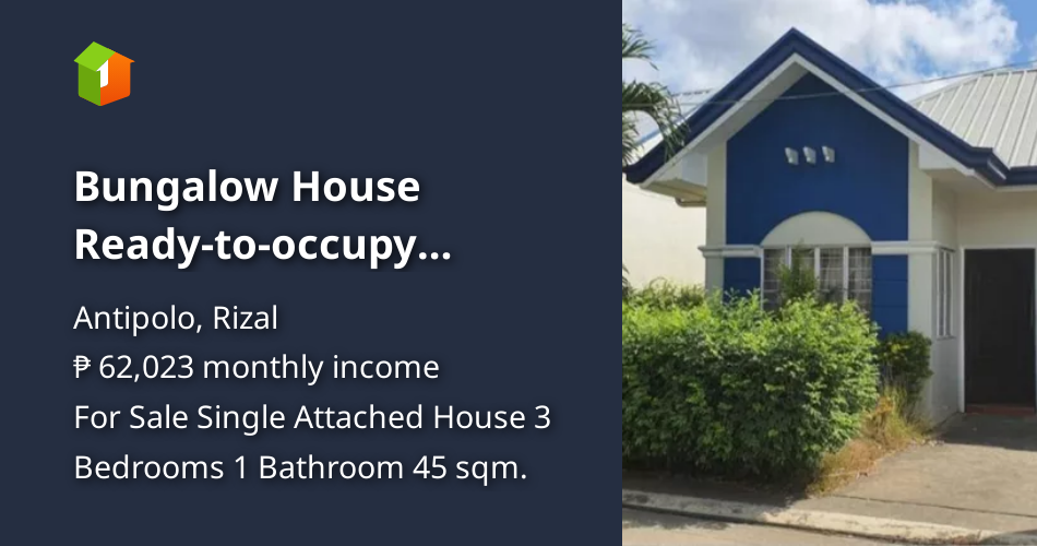 Bungalow House Ready-to-occupy GRAND MONACO CASA MIA ANTIPOLO [Houses ...