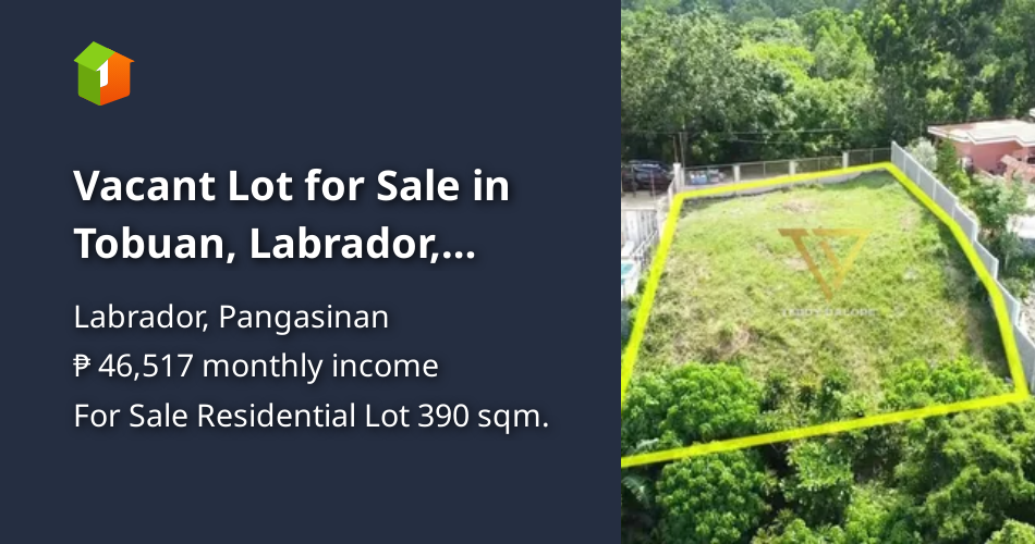 Vacant Lot for Sale in Tobuan, Labrador, Pangasinan! [Lots 🚜] (November ...