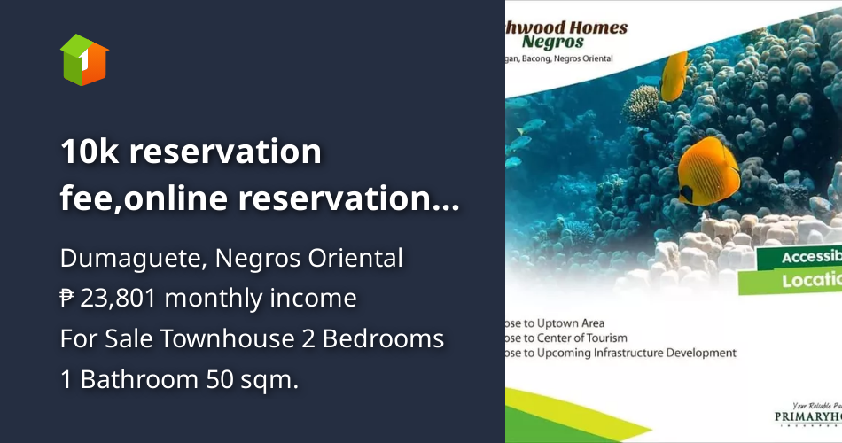 10k reservation fee,online reservation fee easy to own,no need payslip ...