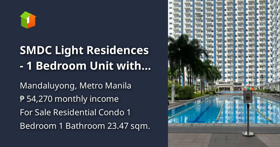 SMDC Light Residences - 1 Bedroom Unit with CLEAN TITLE [Condos 🏙️ ...