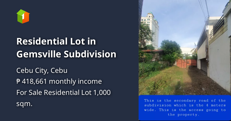 Residential Lot in Gemsville Subdivision [Lots 🚜] (December 2023) in ...