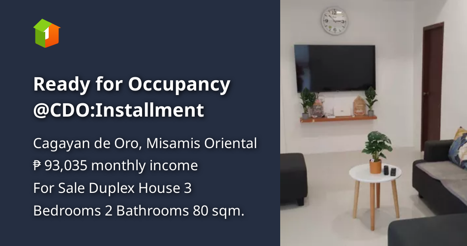 Ready for Occupancy @CDO:Installment [Houses and Lots 🏘️] (December 2025) in Cagayan de Oro ...