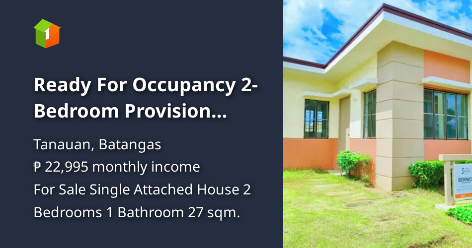 Ready For Occupancy 2-Bedroom Provision House and Lot For Sale [Houses ...