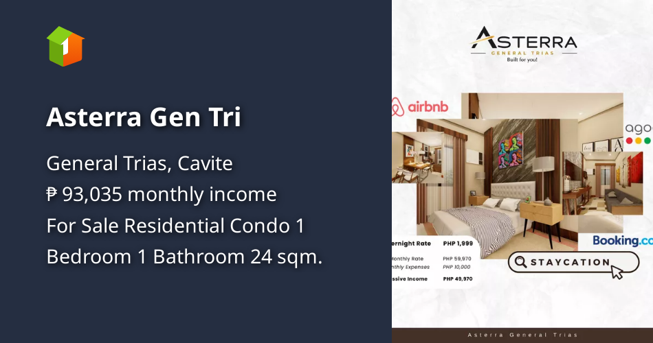 Asterra Gen Tri [Condos 🏙️] (July 2023) in General Trias, Cavite for sale
