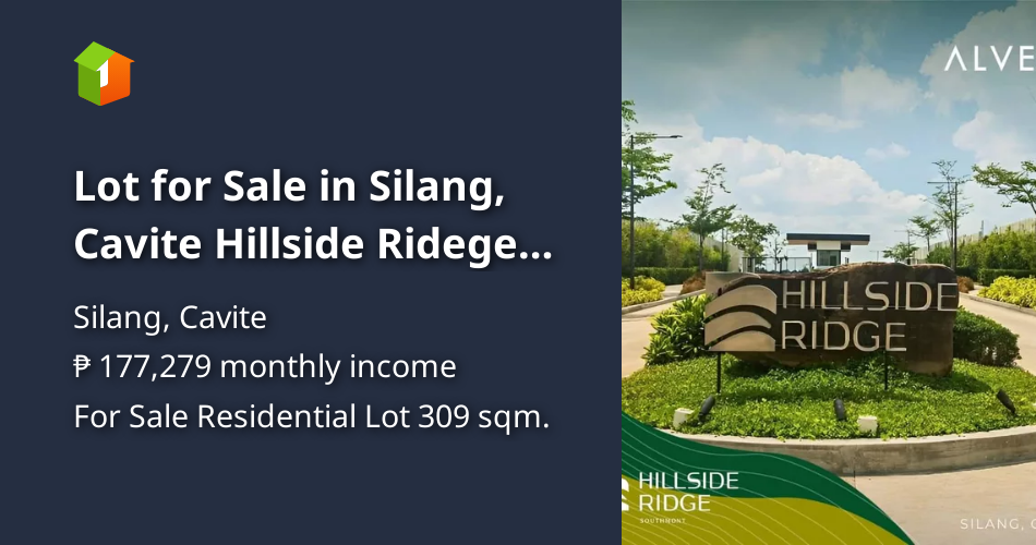Lot for Sale in Silang, Cavite Hillside Ridege at Southmont [Lots 🚜 ...