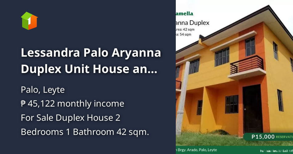 Lessandra Palo Aryanna Duplex Unit House and Lot For Sale in Palo ...
