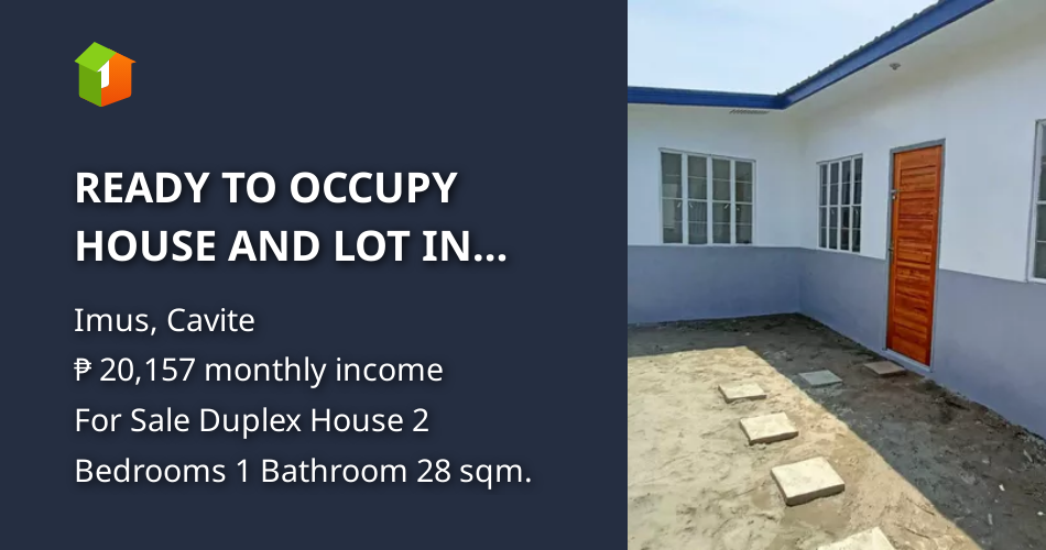 READY TO OCCUPY HOUSE AND LOT IN IMUS FOR ONLY 1.3 M [Houses and Lots 🏘 ...