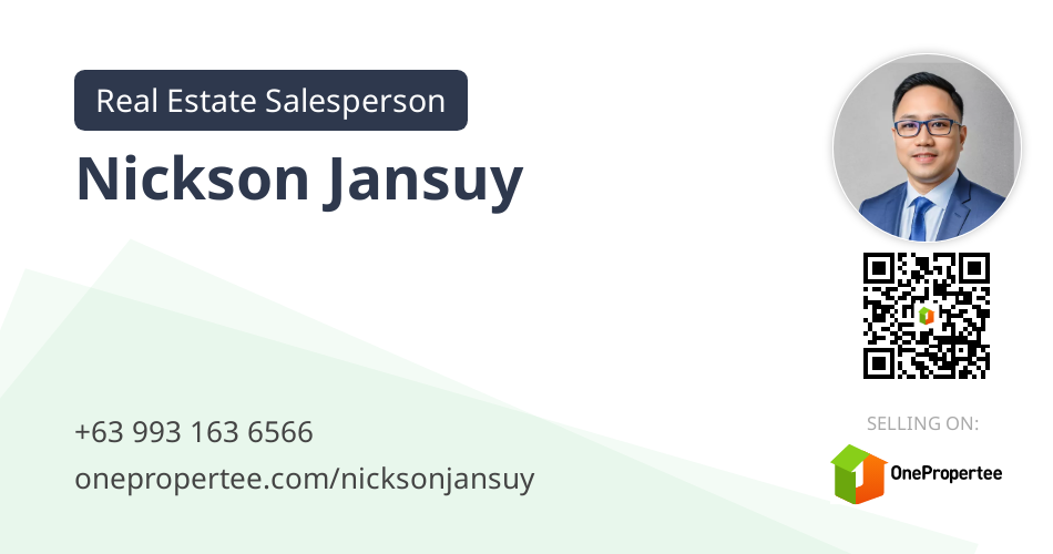 Nickson Jansuy - Real Estate Salesperson Selling on OnePropertee