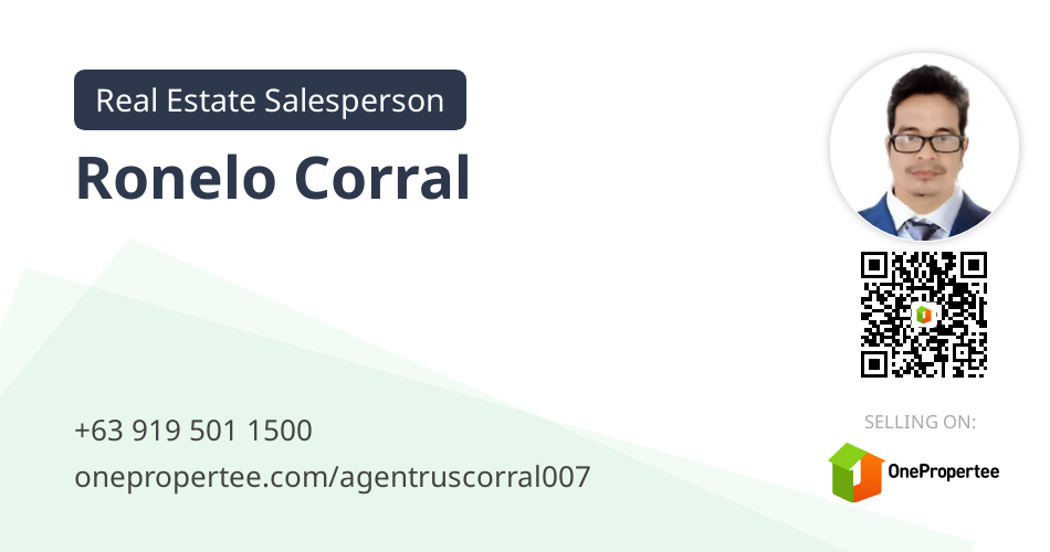 Ronelo Corral - Real Estate Salesperson Selling on OnePropertee