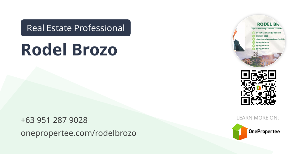 Rodel Brozo - Real Estate Professional Selling on OnePropertee