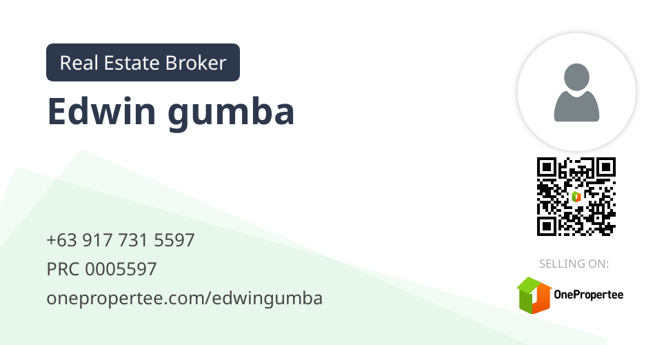 Edwin gumba - Real Estate Broker Selling on OnePropertee