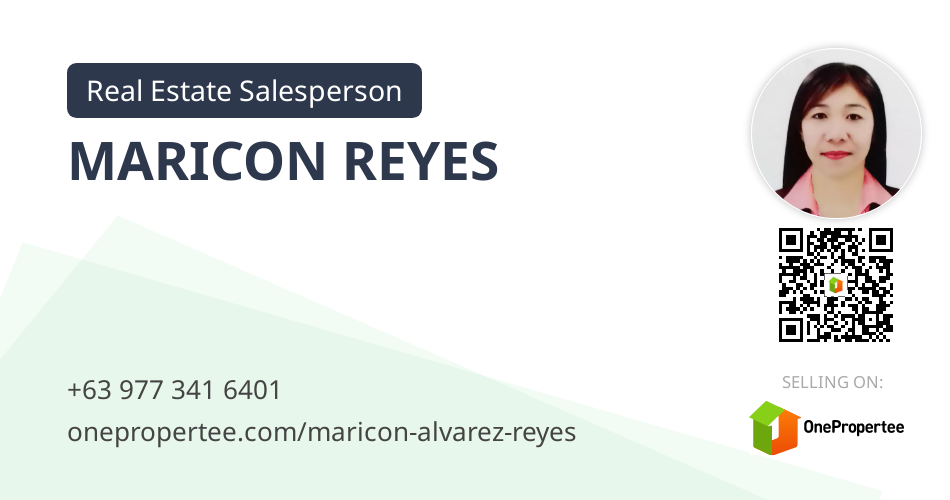 MARICON REYES - Real Estate Salesperson Selling on OnePropertee