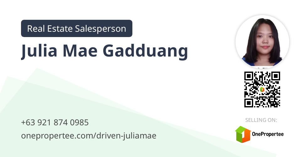 Julia Mae Gadduang - Real Estate Salesperson Selling on OnePropertee