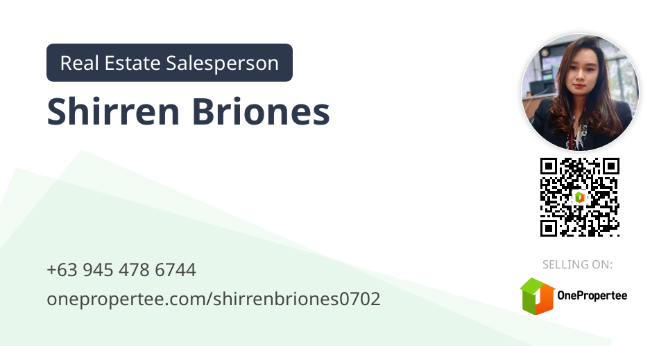 Shirren Briones - Real Estate Salesperson Selling on OnePropertee