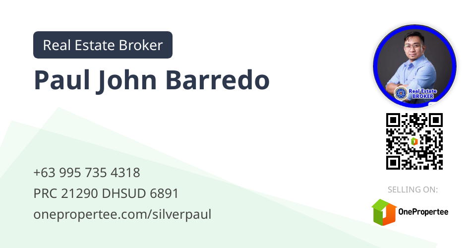 Paul John Barredo - Real Estate Broker Selling on OnePropertee