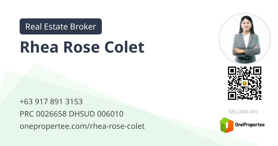 Rhea Rose Colet - Real Estate Broker Selling on OnePropertee