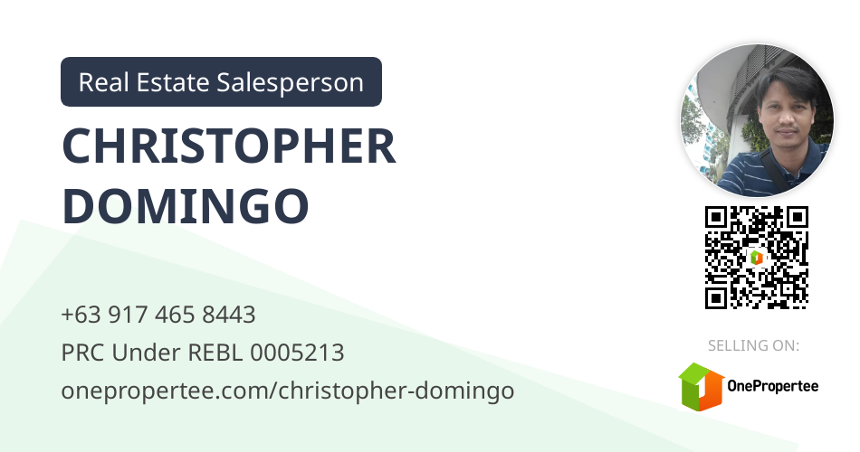 CHRISTOPHER DOMINGO - Real Estate Salesperson Selling on OnePropertee