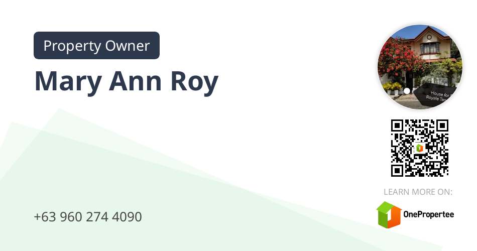 Mary Ann Roy - Real Estate Property Owner Selling on OnePropertee