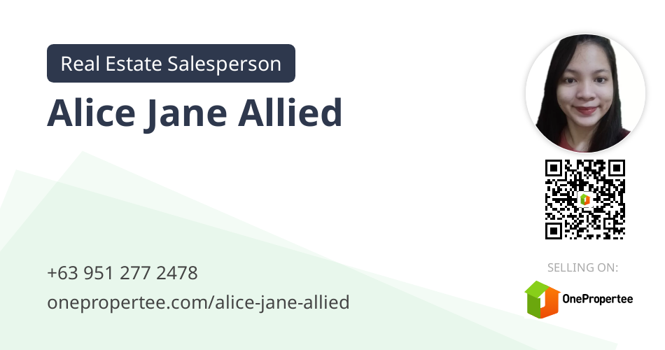 Alice Jane Allied - Real Estate Salesperson Selling on OnePropertee
