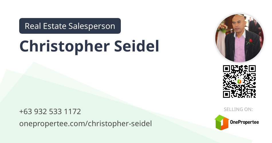 Christopher Seidel - Real Estate Salesperson Selling on OnePropertee