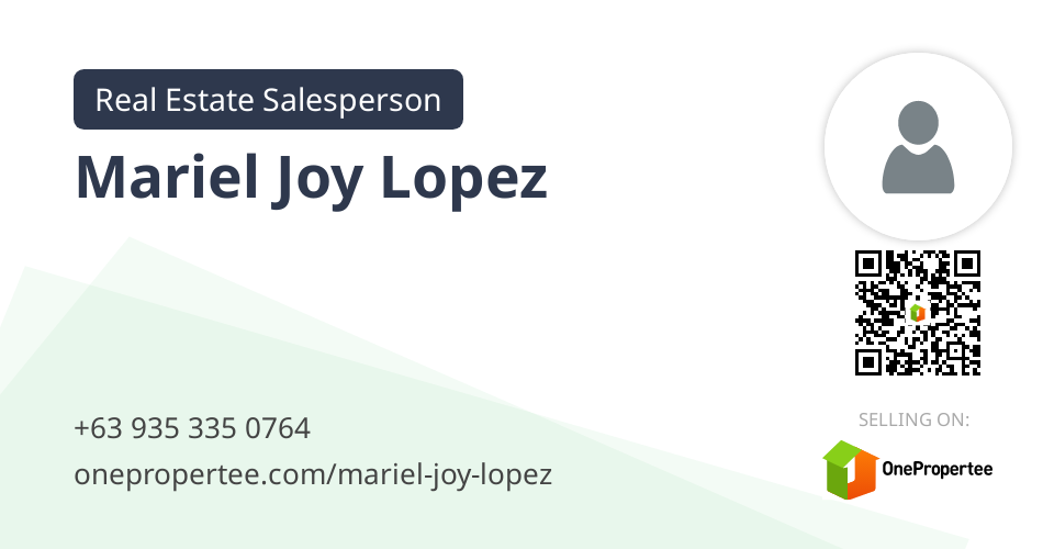 Mariel Joy Lopez - Real Estate Salesperson Selling on OnePropertee