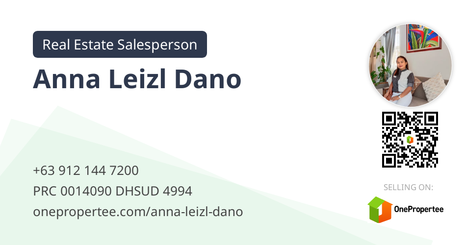 Anna Leizl Dano - Real Estate Salesperson Selling on OnePropertee