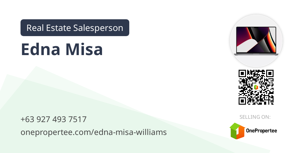 Edna Misa - Real Estate Salesperson Selling on OnePropertee