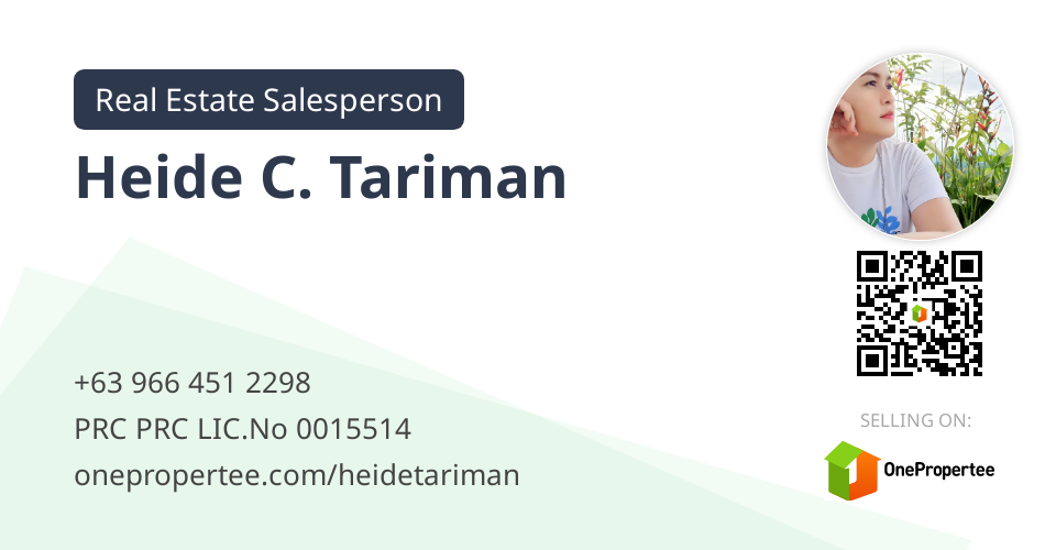 Heide C. Tariman - Real Estate Salesperson Selling on OnePropertee