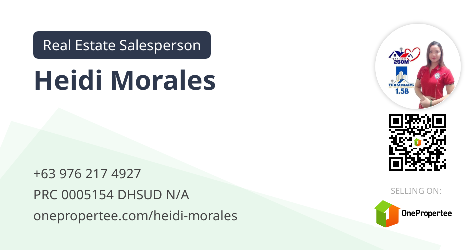Heidi Morales - Real Estate Salesperson Selling on OnePropertee