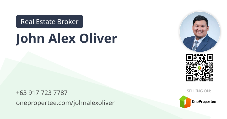 John Alex Oliver - Real Estate Broker Selling on OnePropertee