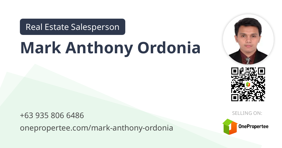 Mark Anthony Ordonia - Real Estate Salesperson Selling on OnePropertee