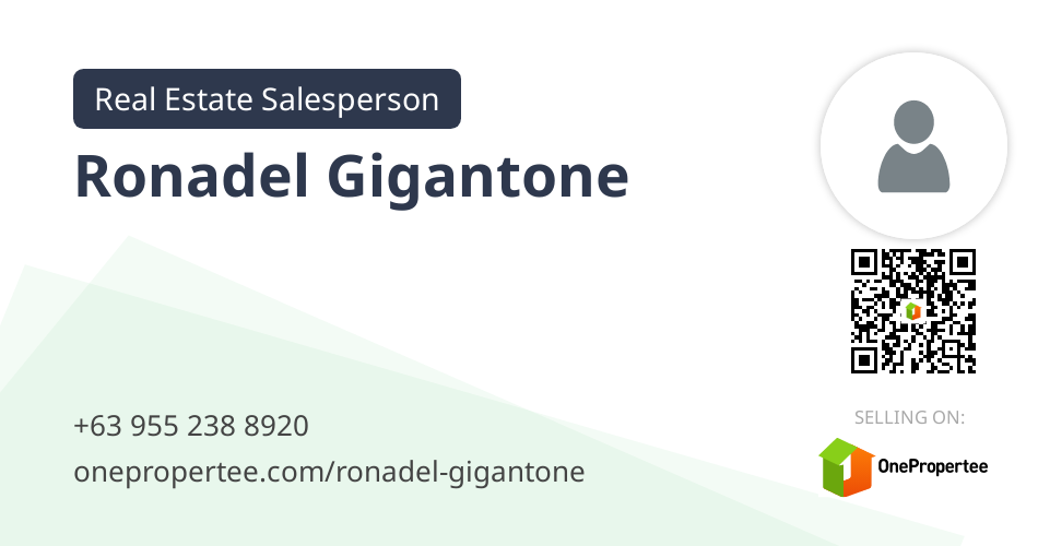 Ronadel Gigantone - Real Estate Salesperson Selling on OnePropertee