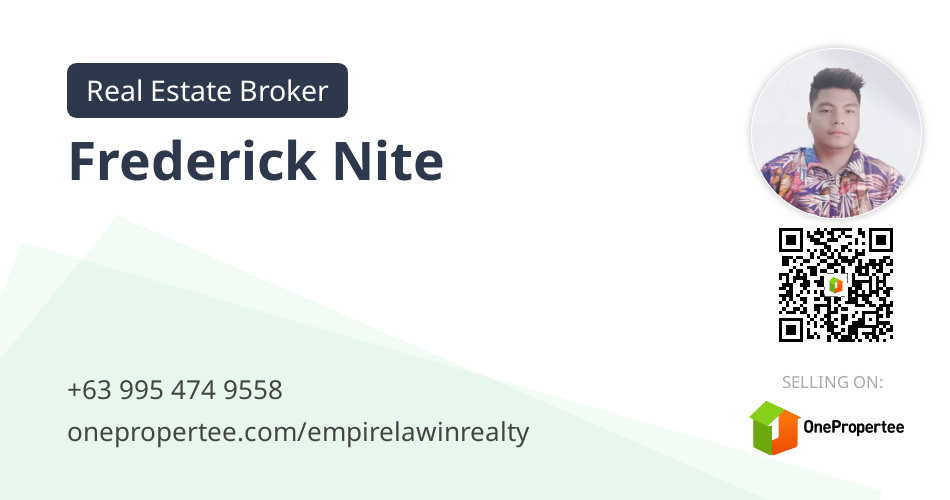 Frederick Nite - Real Estate Broker Selling on OnePropertee