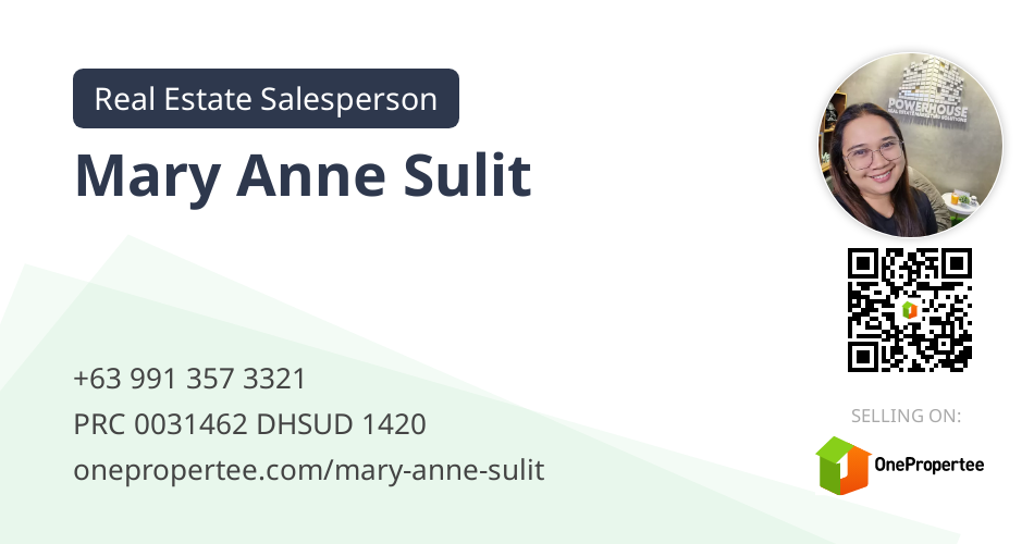 Mary Anne Sulit - Real Estate Salesperson Selling on OnePropertee