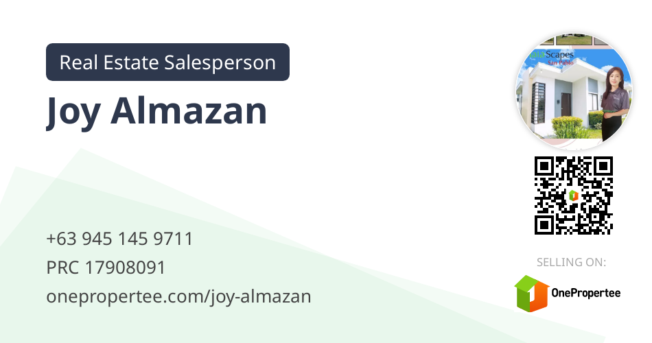 Joy Almazan - Real Estate Salesperson Selling on OnePropertee