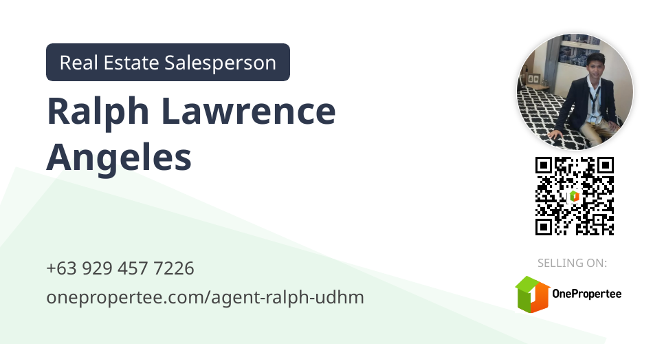Ralph Lawrence Angeles - Real Estate Salesperson Selling on OnePropertee