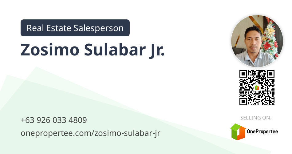 Zosimo Sulabar Jr. - Real Estate Salesperson Selling on OnePropertee