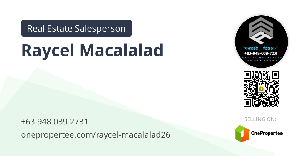 Raycel Macalalad - Real Estate Salesperson Selling on OnePropertee