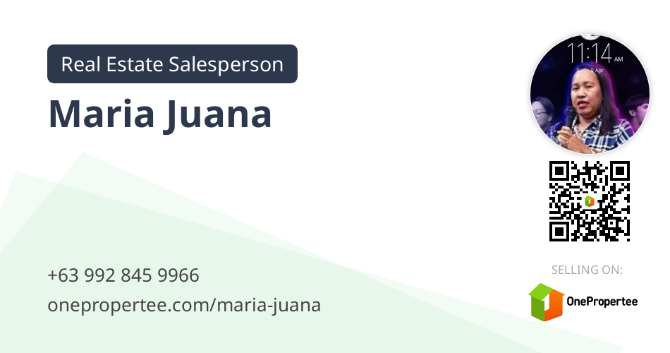 Maria Juana - Real Estate Salesperson Selling on OnePropertee