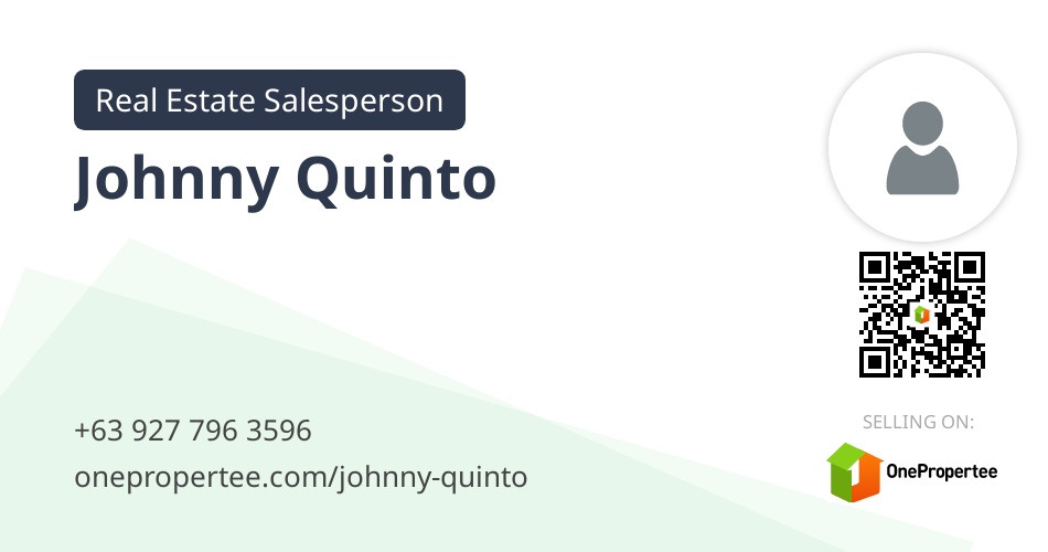 Johnny Quinto - Real Estate Salesperson Selling on OnePropertee