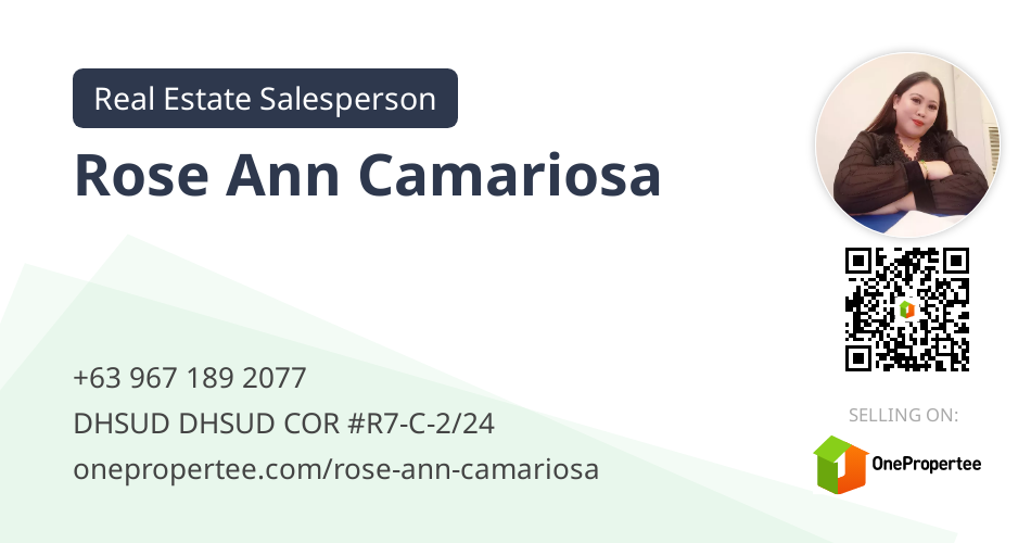 Rose Ann Camariosa - Real Estate Salesperson Selling on OnePropertee